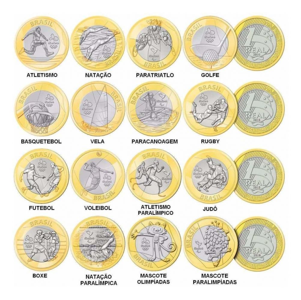 Contagem Numismática - Moedas Comemorativas Olimpíadas Rio 2016 ...
