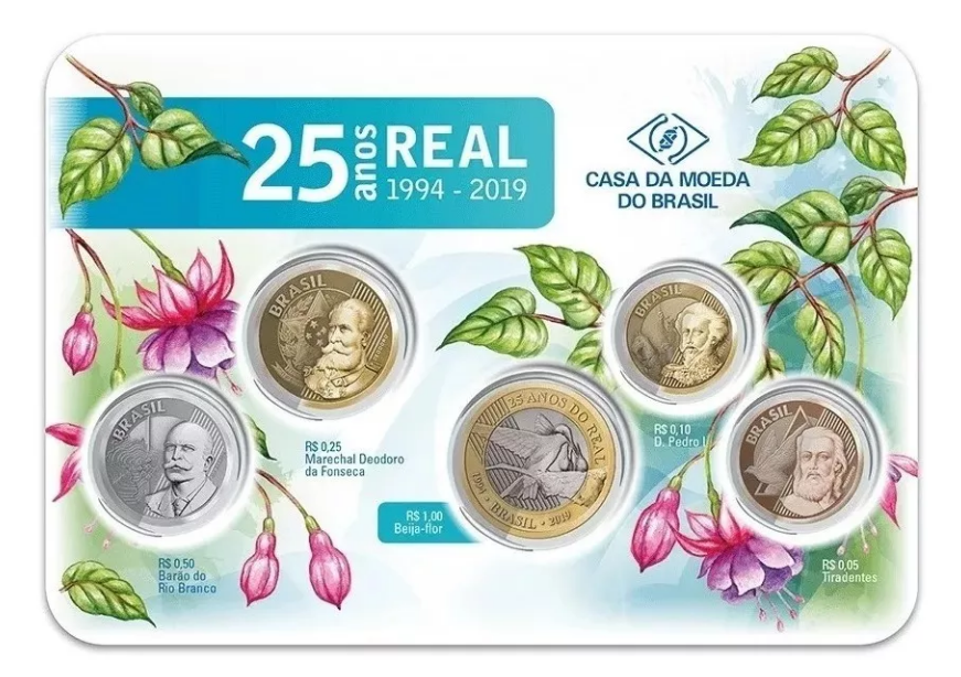 Contagem Numismática - Set 2019 Oficial Com A Moeda De 25 Anos Do Plano Real