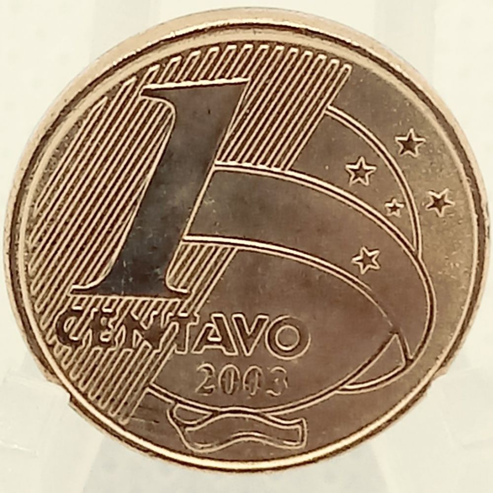 Contagem Numismática - Moeda 1 Centavo 2003 - Flor De De Cunho