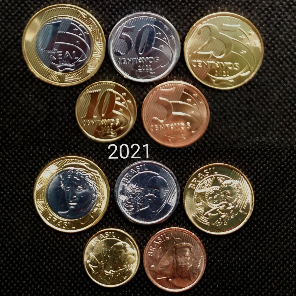 Contagem Numismática - 10 Sets Das Moedas De Real 2021 Flor De Cunho